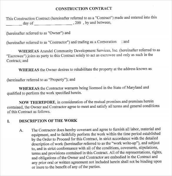 FREE 8 Sample Contract Templates In PDF MS Word Google Docs Pages