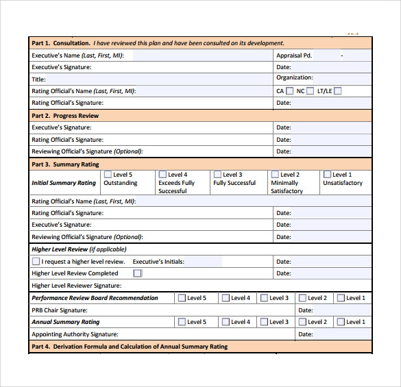 FREE 9 Sample Performance Plan Templates In PDF MS Word