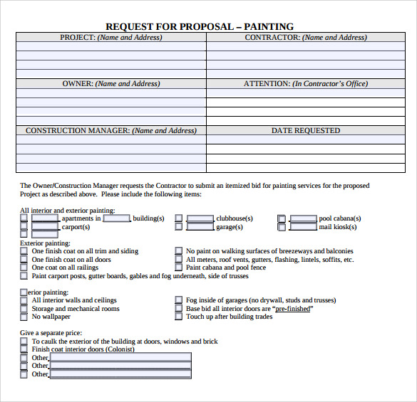 Painting Proposal Template You Will Never Believe These 