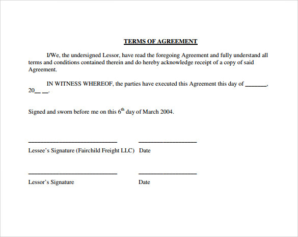 FREE 11 Owner Operator Lease Agreement Templates In PDF MS Word 