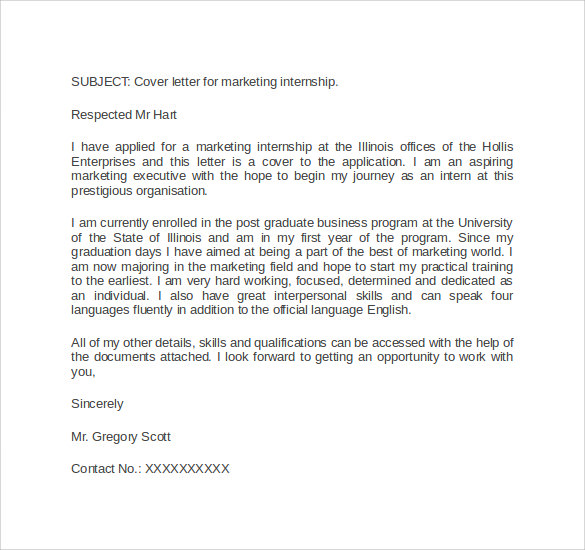 FREE 13 Marketing Cover Letter Templates In MS Word PDF Google 