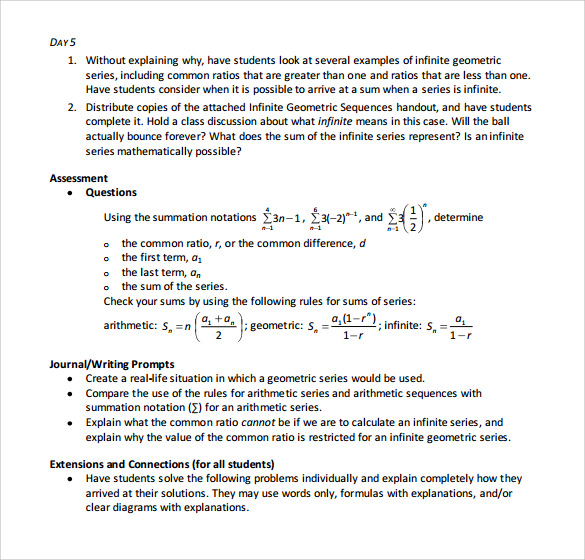 FREE 6 Sample Arithmetic Sequence Examples In PDF