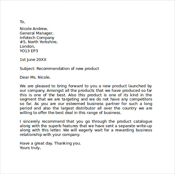 FREE 7 Sample Standard Business Letter Formats In PDF MS Word