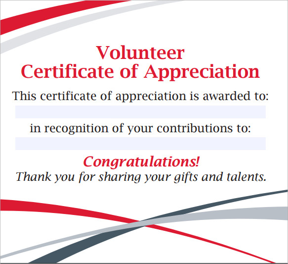 FREE 11 Sample Volunteer Certificate Templates In PDF PSD MS Word 