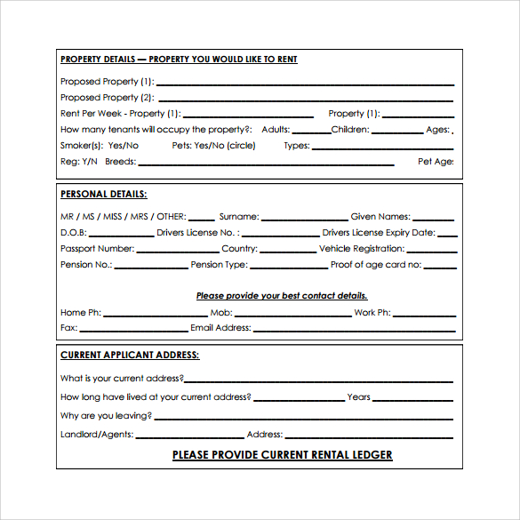 10 Rental Ledger Templates PDF Sample Templates