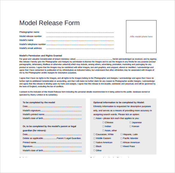 Onlyfans Release Form Template