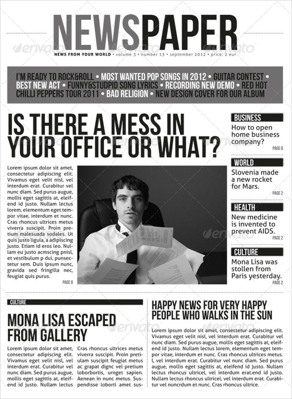 FREE 8 Sample Newspaper Layouts In InDesign PDF