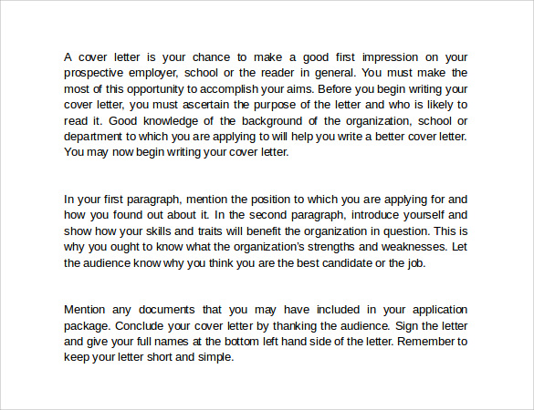 How To Write A Cover Letters With Samples 