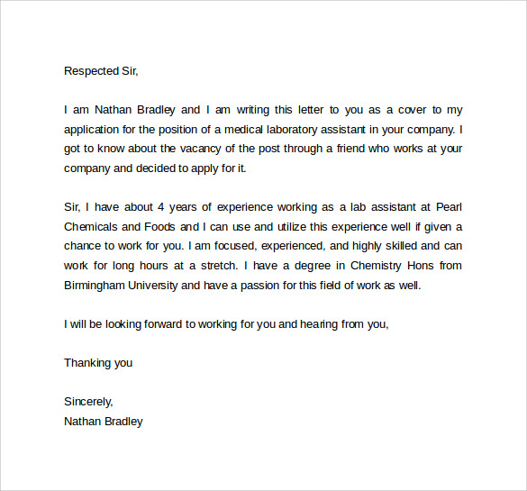 How To Write A Cover Letters With Samples 