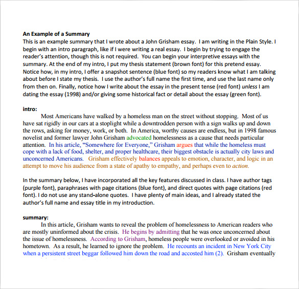  Summary Example Article How To Write An Article Review with Sample