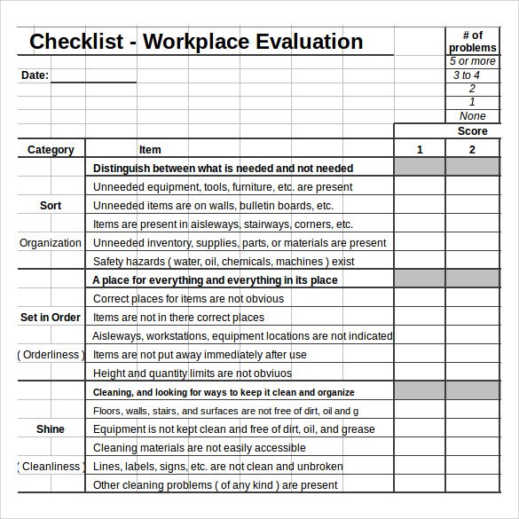 FREE 6 Checklist Templates In Excel