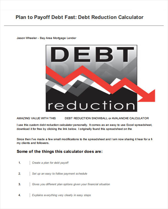 12 Sample Debt Payoff Calculators Sample Templates 12 Sample Debt Payoff Calculators Sample Templates