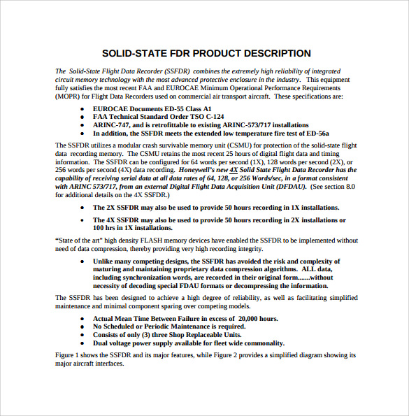 FREE 16 Sample Product Description Templates In PDF MS Word