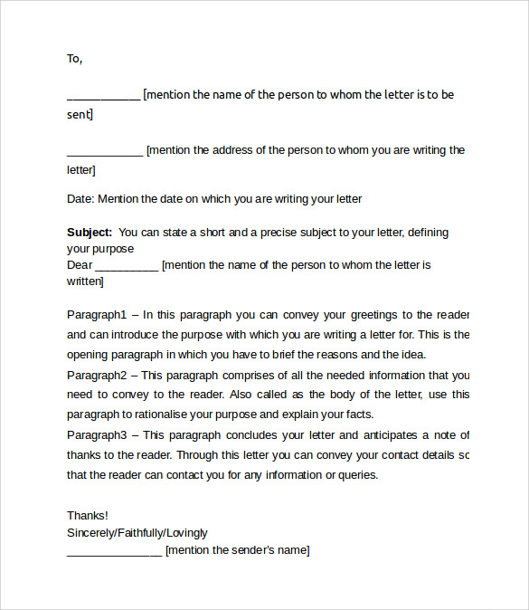 FREE 13 Friendly Letter Templates Samples In MS Word PDF
