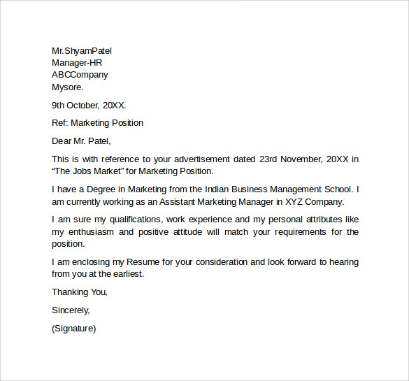 Simple Cover Letter Examples For Job Jimnear