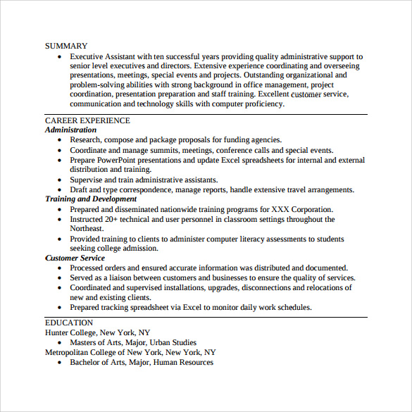 FREE 10 Sample Customer Service Resume Templates In PDF MS Word