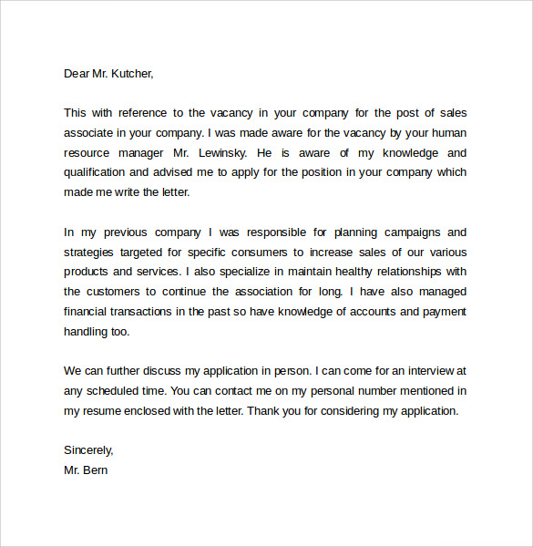 FREE 14 Sample Cover Letter Examples For Sale In PDF MS Word