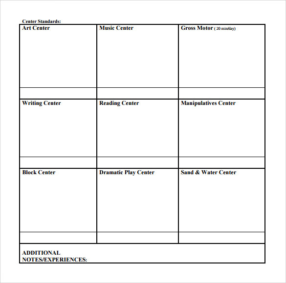 FREE Sample Toddler Lesson Plan Templates In Pages Google Docs MS Word