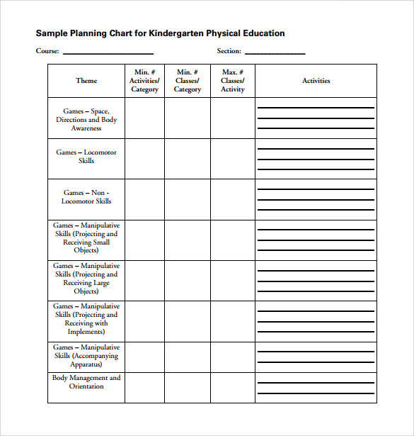 Search Results For Kindergarten Lesson Plan Template Calendar 2015