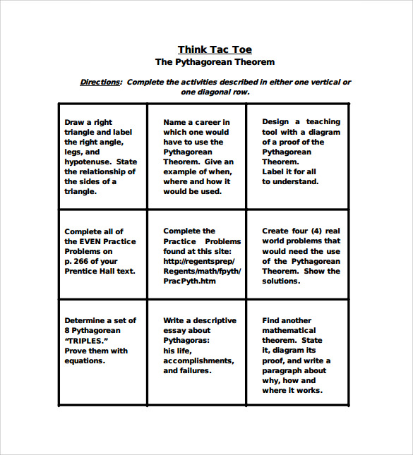 FREE 19 Tic Tac Toe Samples In PDF MS Word