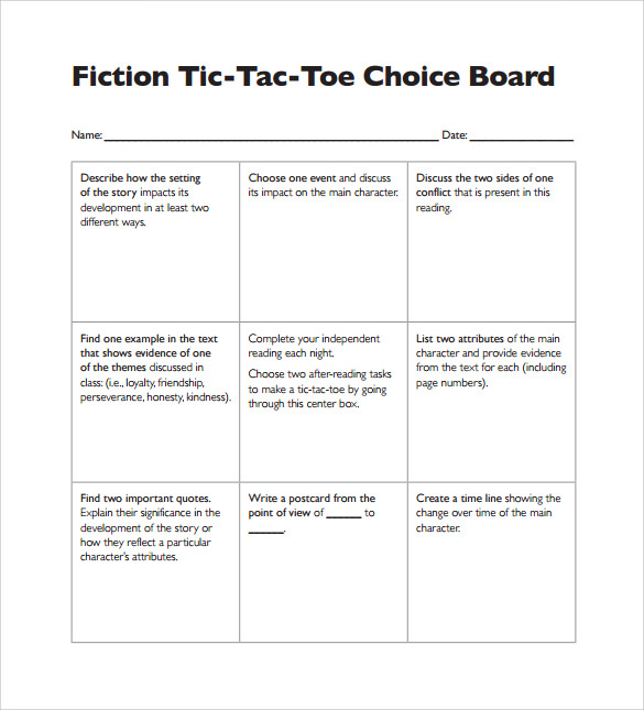 FREE 19 Tic Tac Toe Samples In PDF MS Word