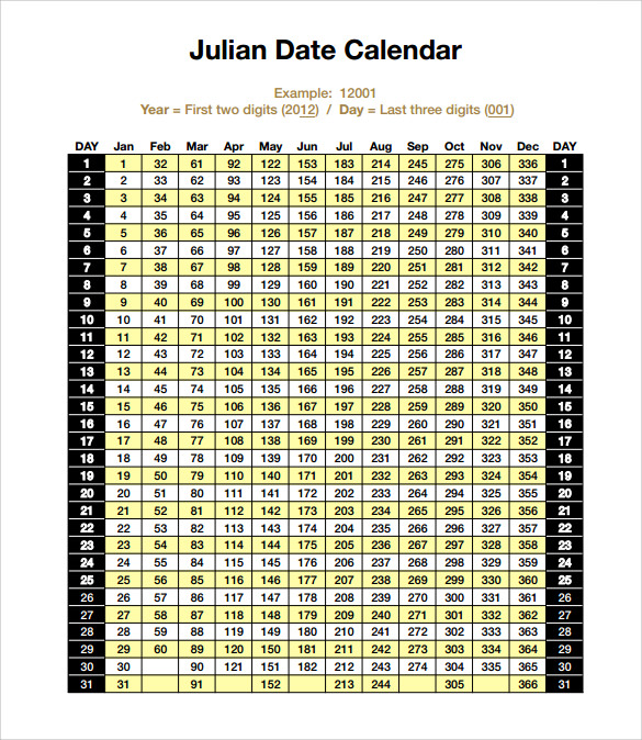 Printable Julian Calendar Customize And Print