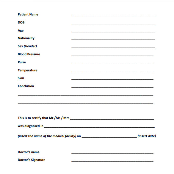 Medical Report Template Doc PDF Template