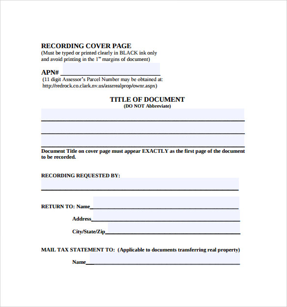 FREE 14 Sample Cover Page Templates In PDF