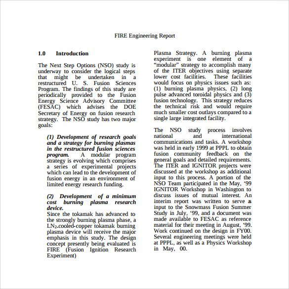 FREE 17 Sample Engineering Reports In PDF MS Word Pages