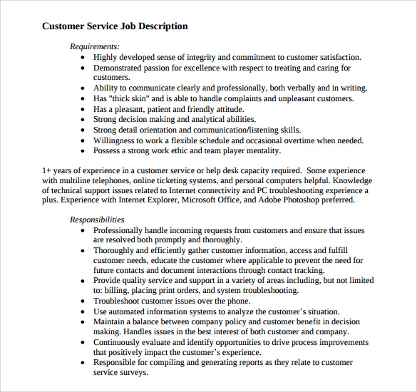 10 Customer Service Representative Resume Templates To Download 