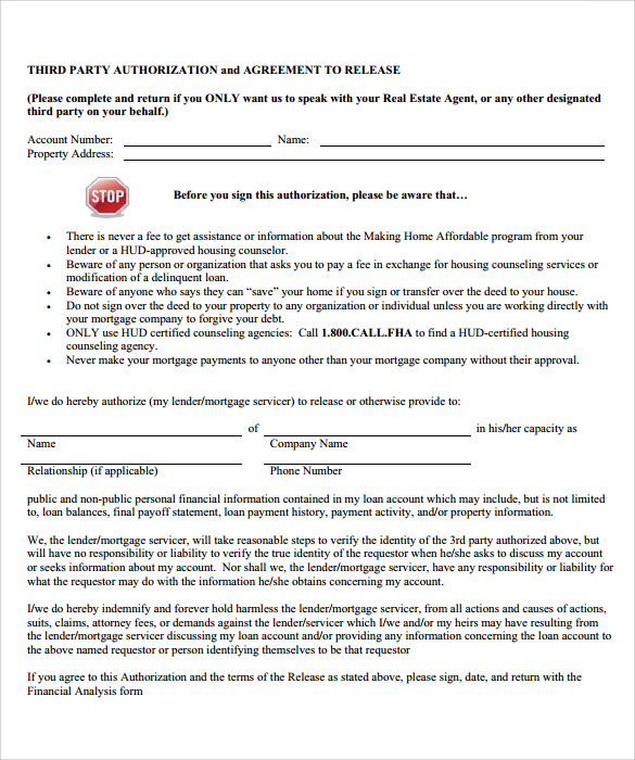FREE 9 Sample Third Party Authorization Letter Templates In PDF MS Word