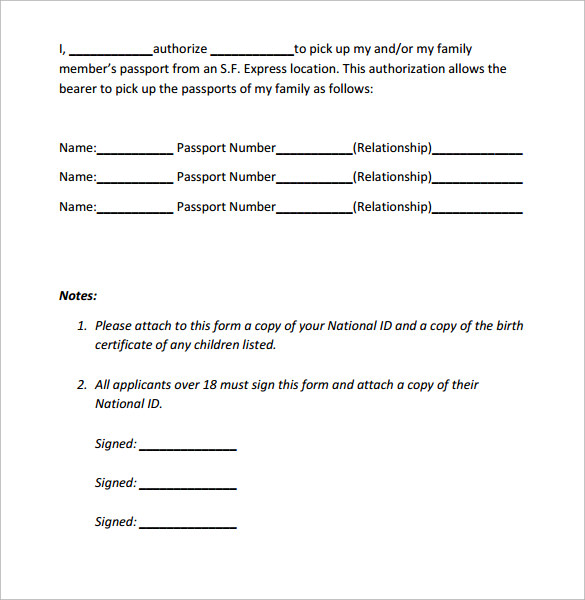 FREE 11 Passport Authorization Letter Templates In MS Word PDF