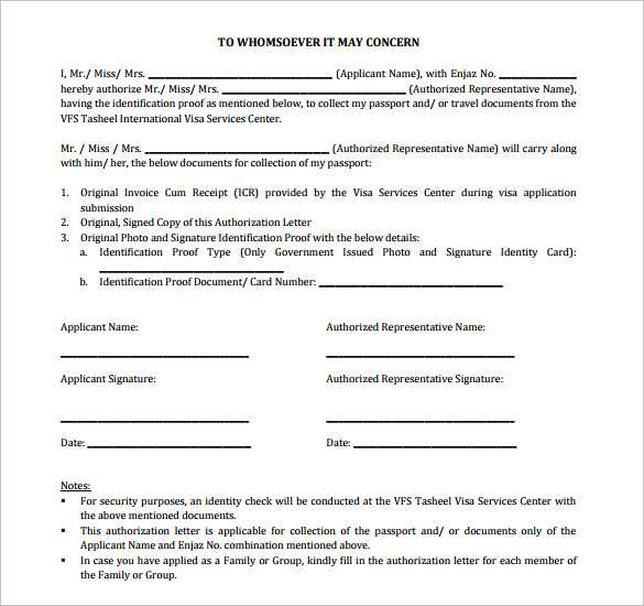 FREE 11 Passport Authorization Letter Templates In MS Word PDF