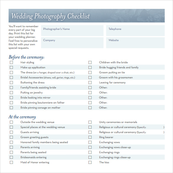 FREE 14 Sample Wedding Checklists In PDF MS Word Google Docs Pages