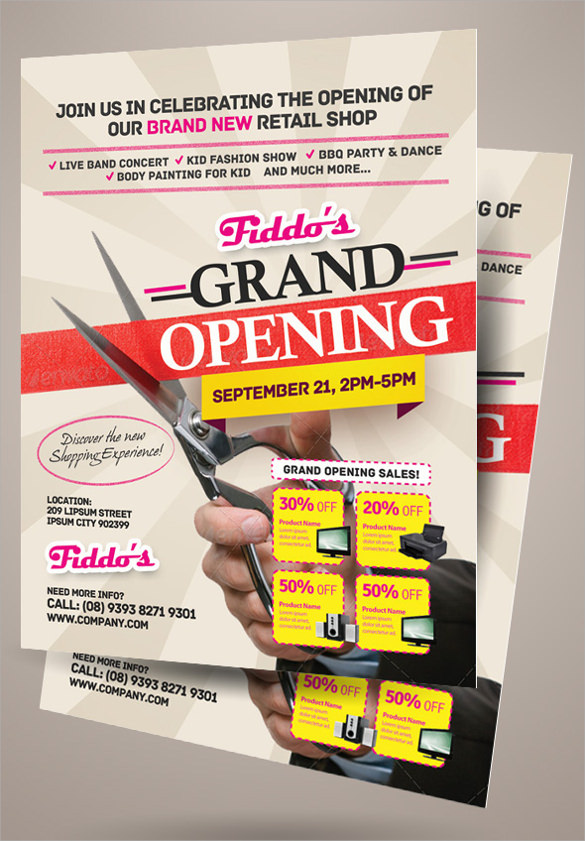 Grand Opening Flyer Template Free PARAHYENA