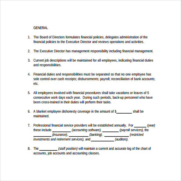 FREE Procedure Manual Samples In PDF