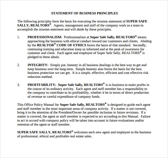 FREE 9 Sample Policy Manual In PDF
