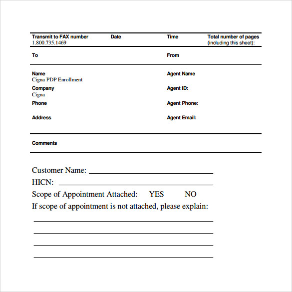 FREE 14 Sample Blank Fax Cover Sheet Templates In PDF MS Word