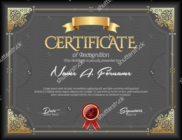 FREE 29 Sample Certificate Of Recognition Templates In PDF MS Word PSD
