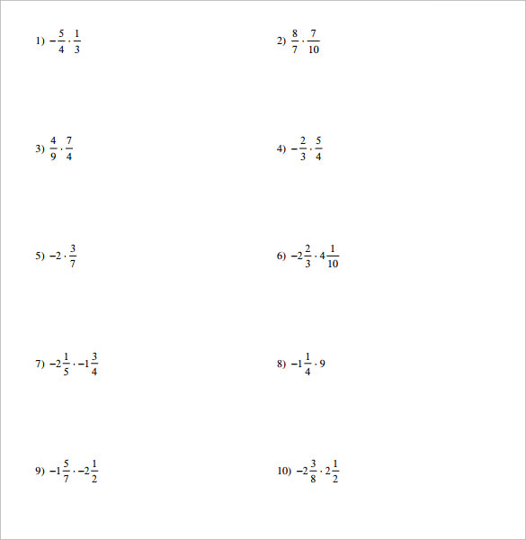 FREE 14 Sample Multiplying Fractions Worksheet Templates In PDF MS Word FREE 14 Sample Multiplying Fractions Worksheet Templates In PDF MS Word