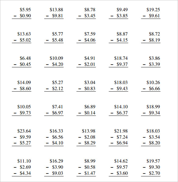 Worksheets For Money Grade 1 Printable Money Worksheets To 10 