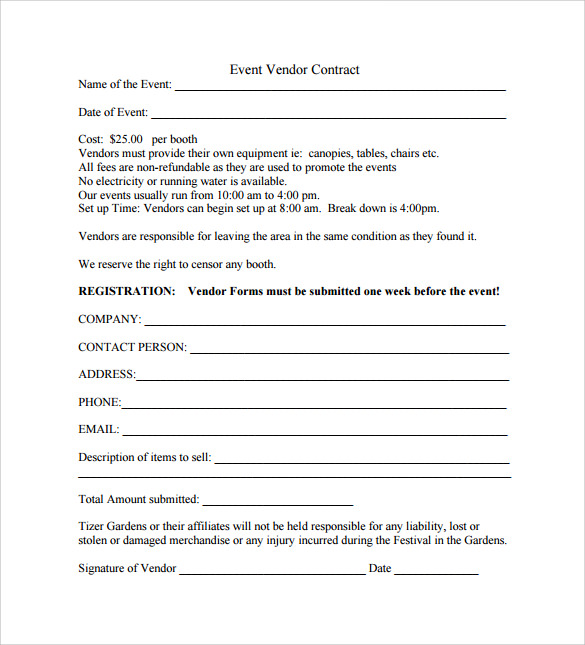 FREE 25 Event Contract Templates In PDF MS Word Google Docs 