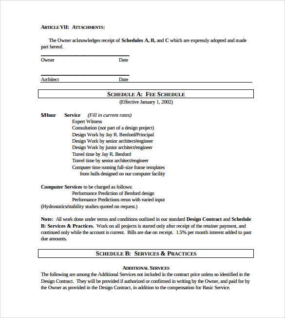 FREE 12 Interior Design Contract Samples In PDF MS Word Google 