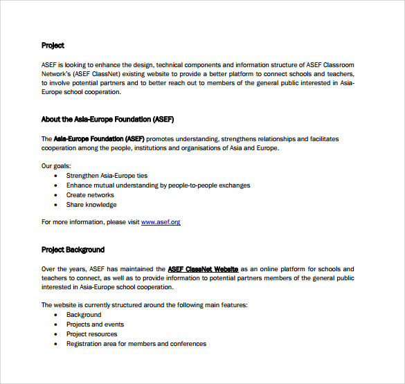 FREE 7 Sample Project Brief Templates In PDF MS Word