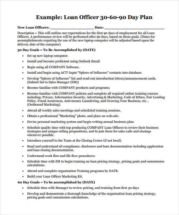 FREE 13 30 60 90 Day Action Plan Templates In PDF MS Word