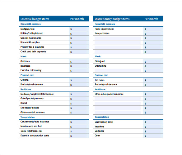 FREE 9 Sample Monthly Budget Calculator Templates In PDF Excel
