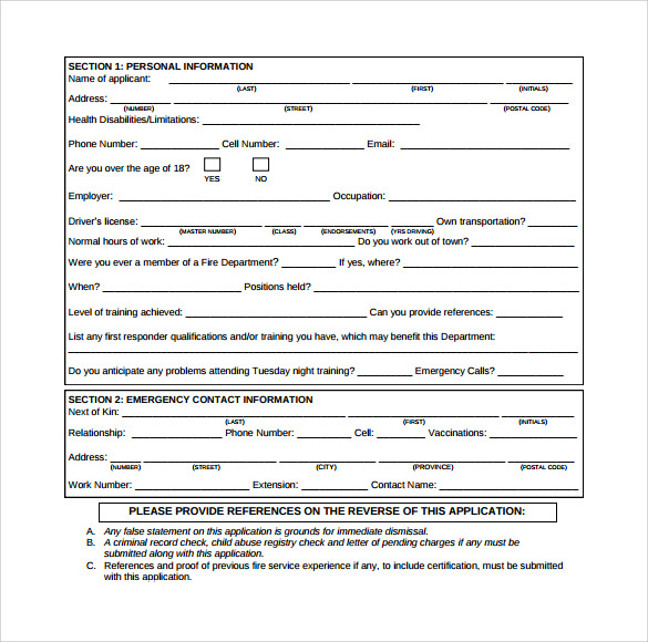 Fire Fighter Application Form 2023 Printable Forms Free Online Fire Fighter Application Form 2023 Printable Forms Free Online