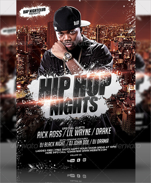 FREE 17 Hip Hop Flyer Templates In MS Word PSD AI EPS InDesign 