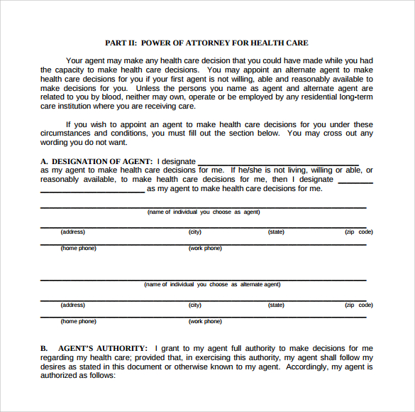 FREE 11 Sample Advance Medical Directive Forms In PDF