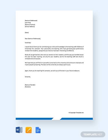 FREE 13 Thank You Letters To Professor In PDF MS Word Google Docs FREE 13 Thank You Letters To Professor In PDF MS Word Google Docs